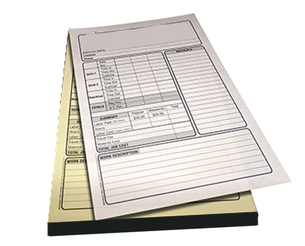 A4 Two part NCR Carbonless invoice Pads - Toosey Print